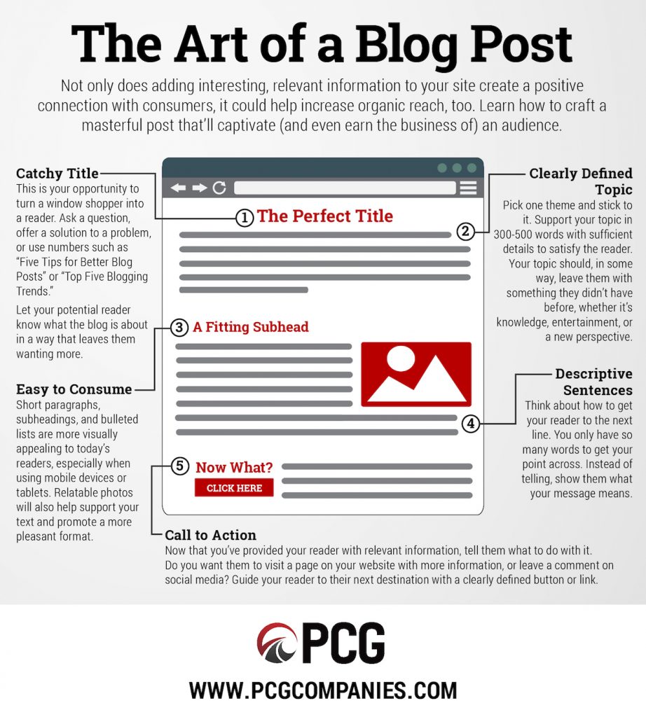 The Art of a Blog Post | Content Writing Infographic